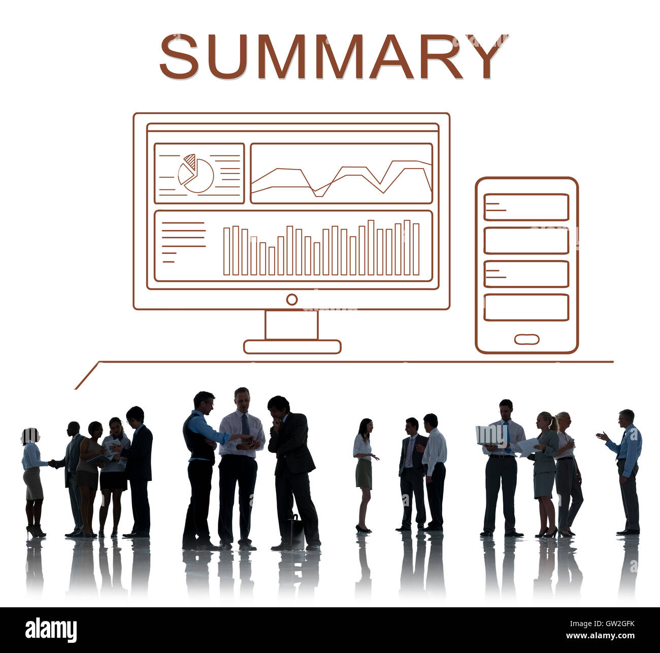 Summary Progress Analytics Computer Concept Stock Photo - Alamy
