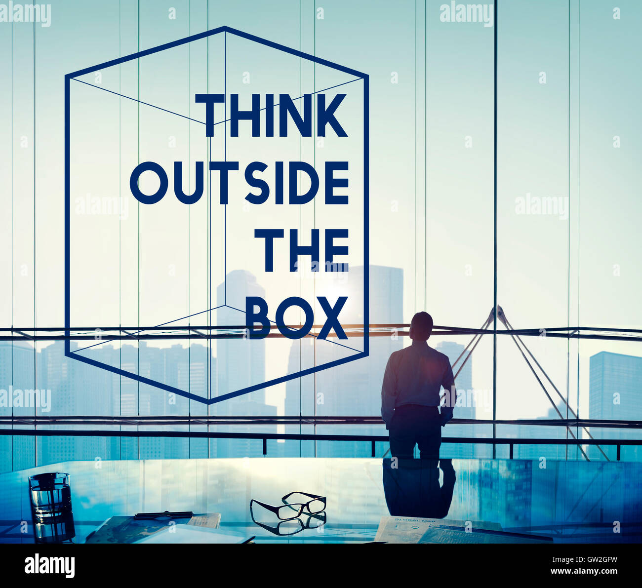 Thinking Out Of The Box Concept Stock Photo - Alamy