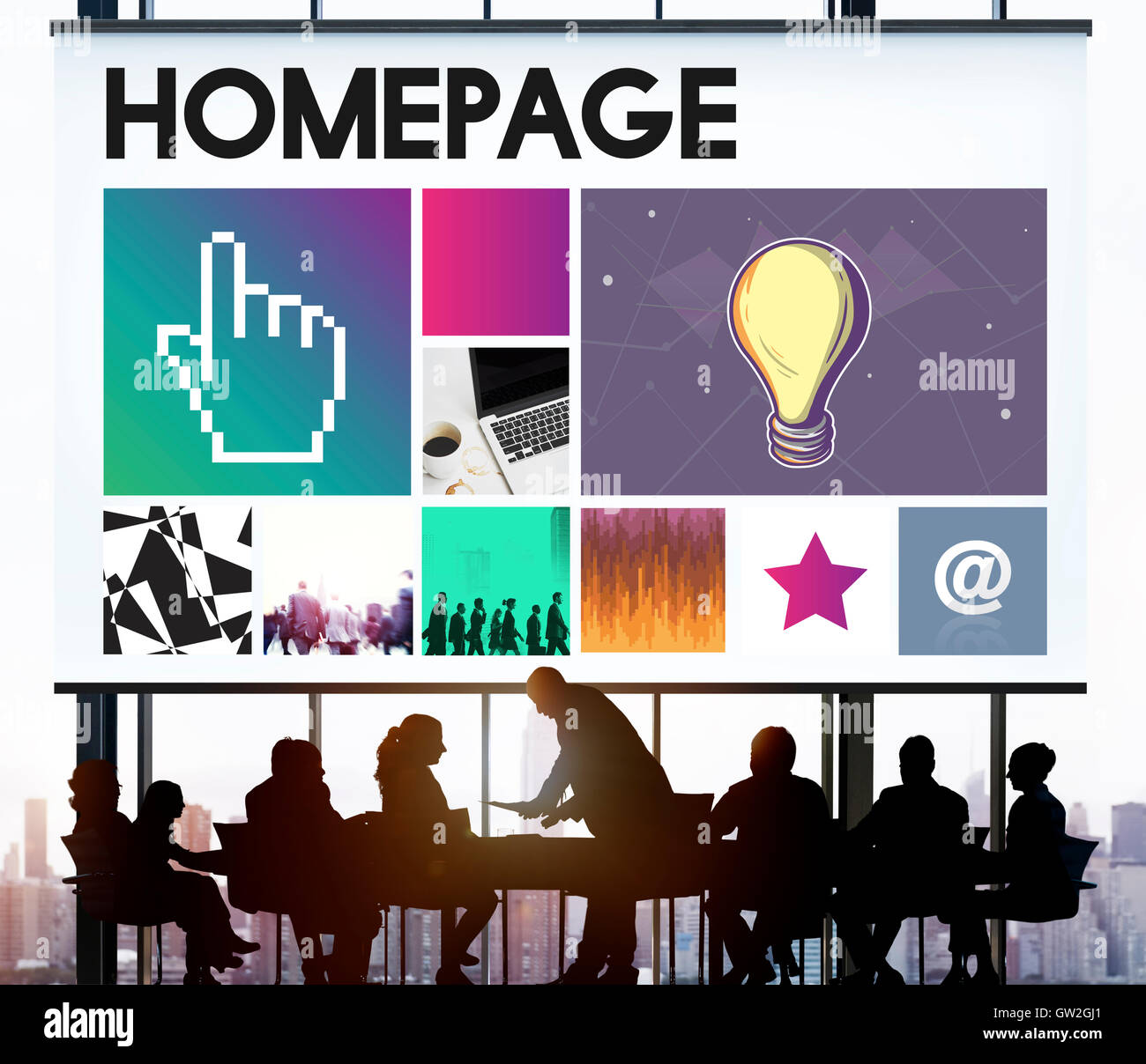 Computer Network Homepage Html Graphic Web Concept Stock Photo - Alamy