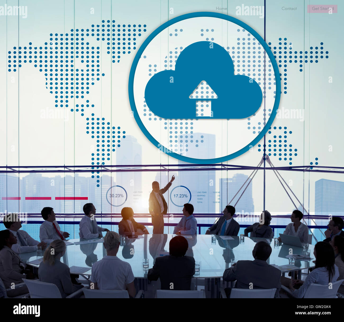 Cloud Computing Globalization Connection Technology Concept Stock Photo ...