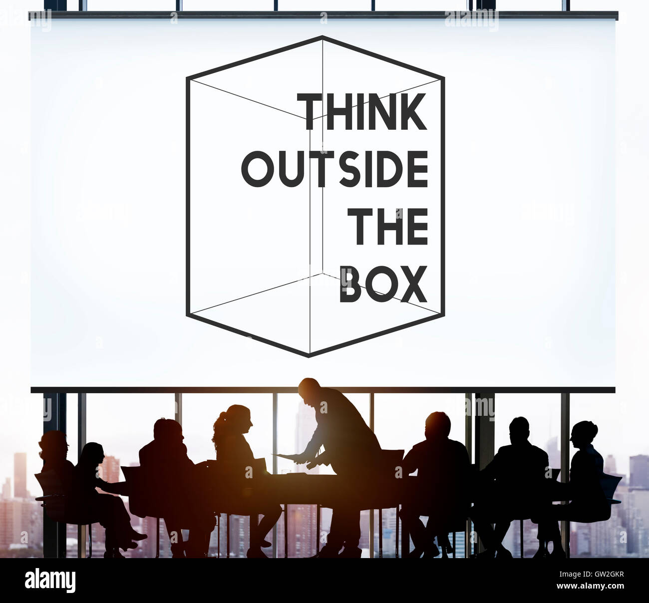 Thinking Out Of The Box Concept Stock Photo - Alamy