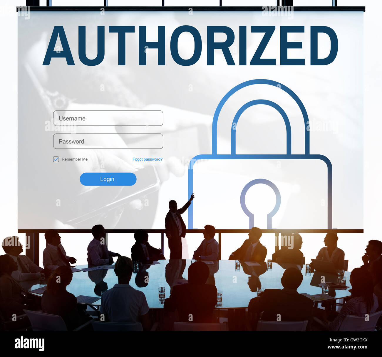 Authorized Accessibility Network Security System Concept Stock Photo ...