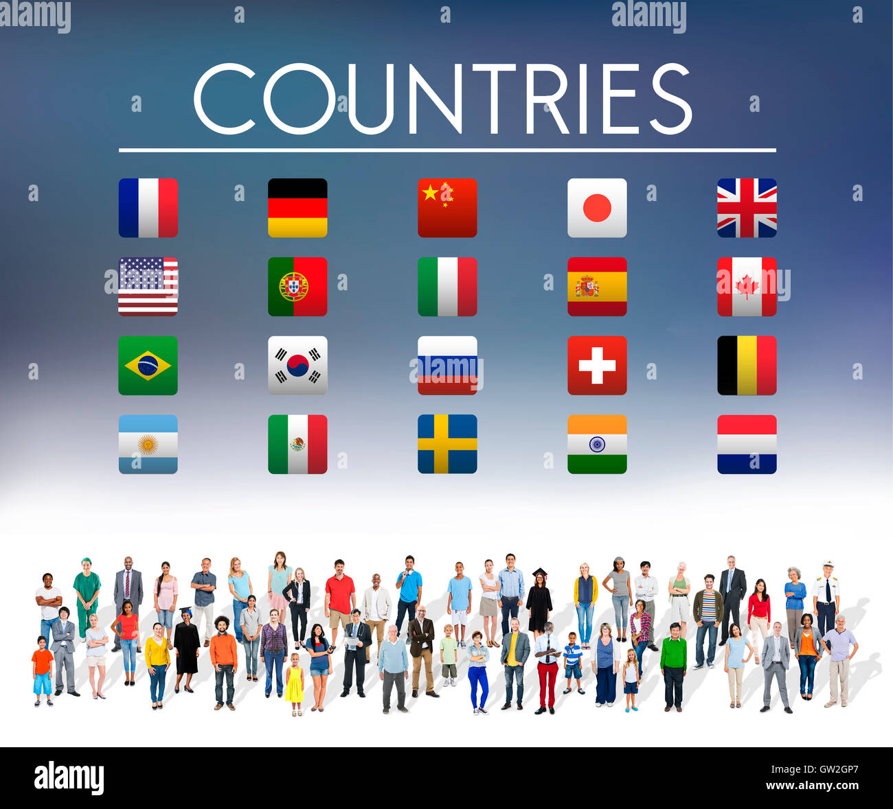 Flag Countries Foreign International Symbol Concept Stock Photo - Alamy