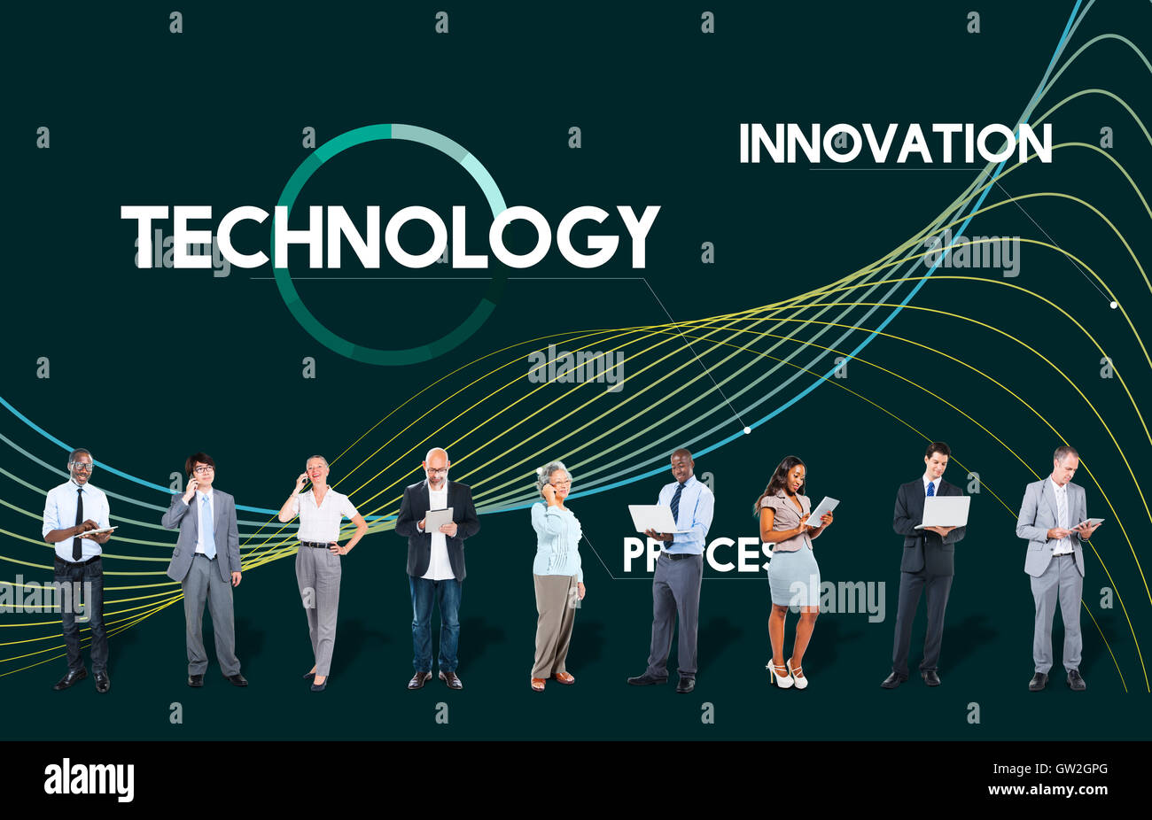 Technology Process Innovate Network Data Concept Stock Photo - Alamy