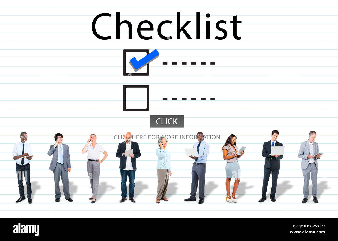 Checklist Choices To Do Audit Evaluation Concept Stock Photo - Alamy