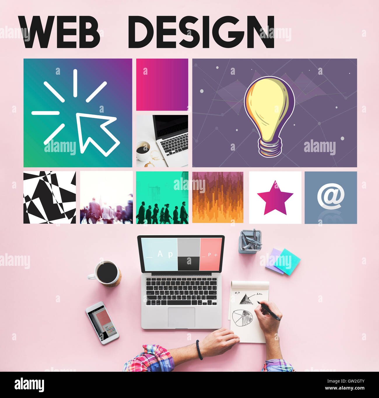 Website Design UI Software Media WWW Concept Stock Photo - Alamy