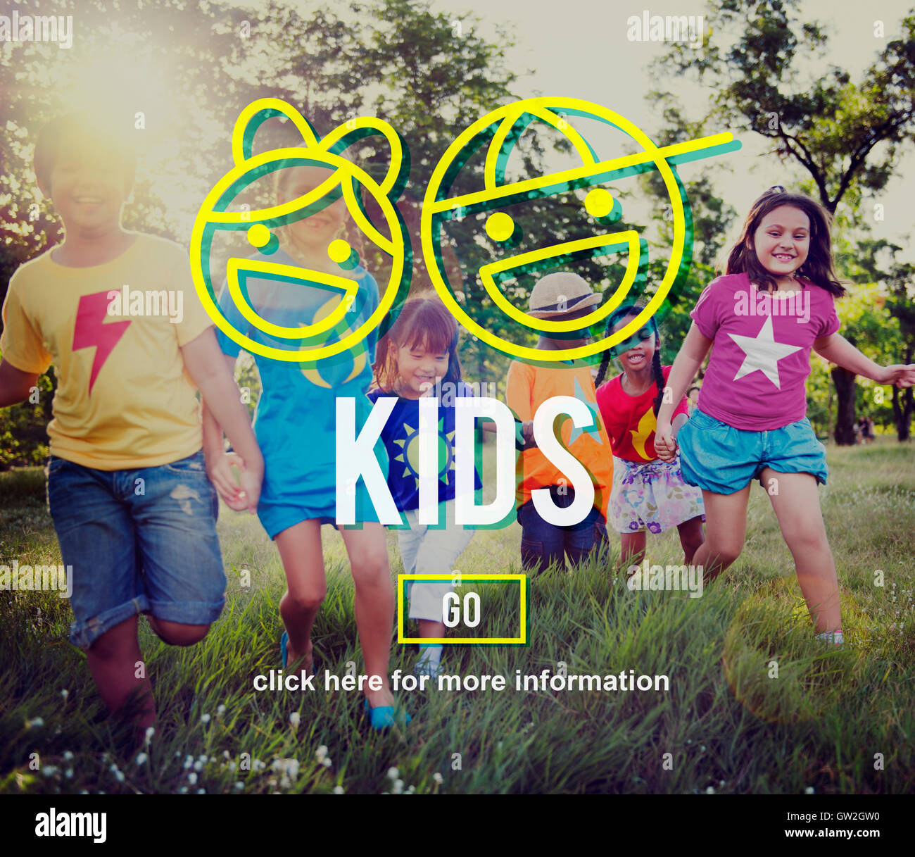 Kids Generation Adolescence Generation Fun Concept Stock Photo - Alamy