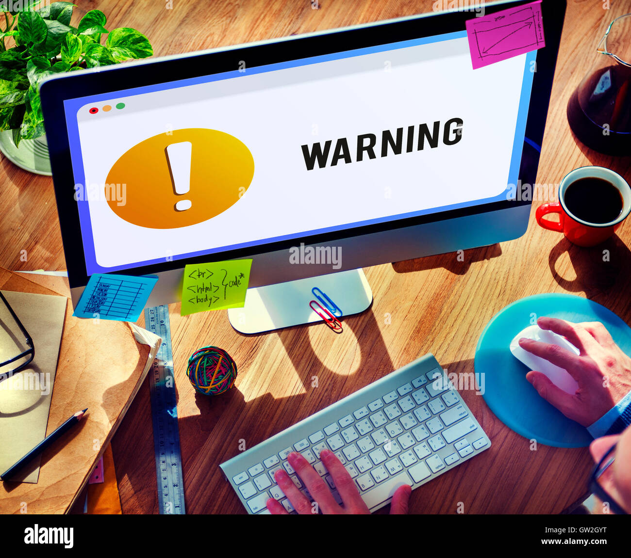 Alert notification exclamation point graphic hi-res stock photography ...