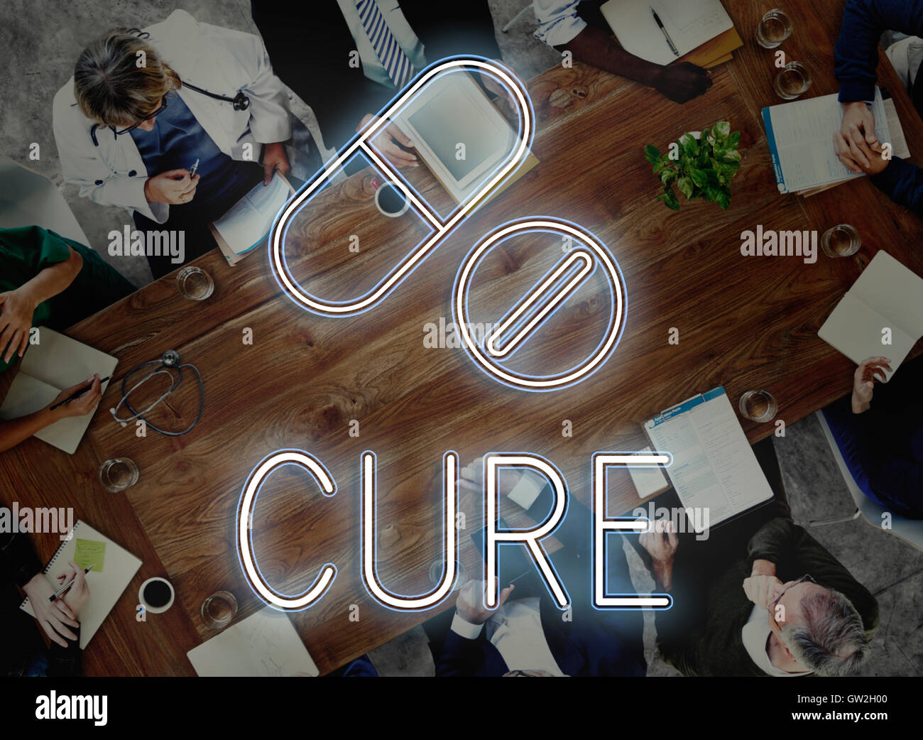 Cure Health Medical Drugs Concept Stock Photo - Alamy