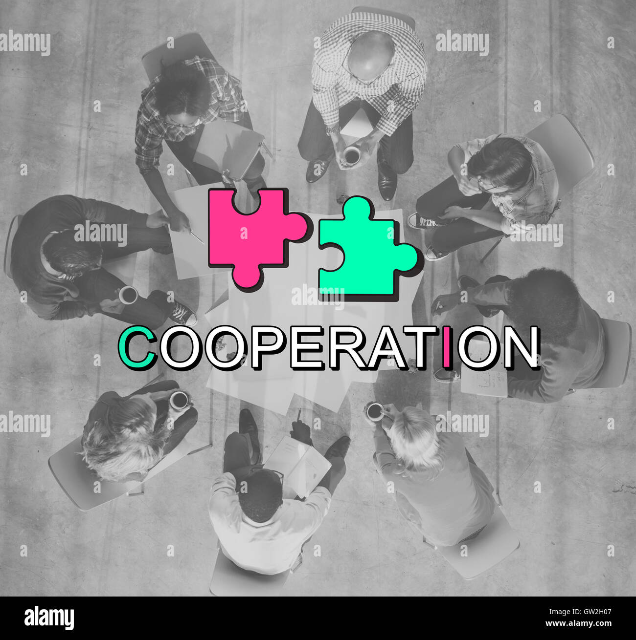 Achievement Connection Cooperation Graphic Concept Stock Photo - Alamy