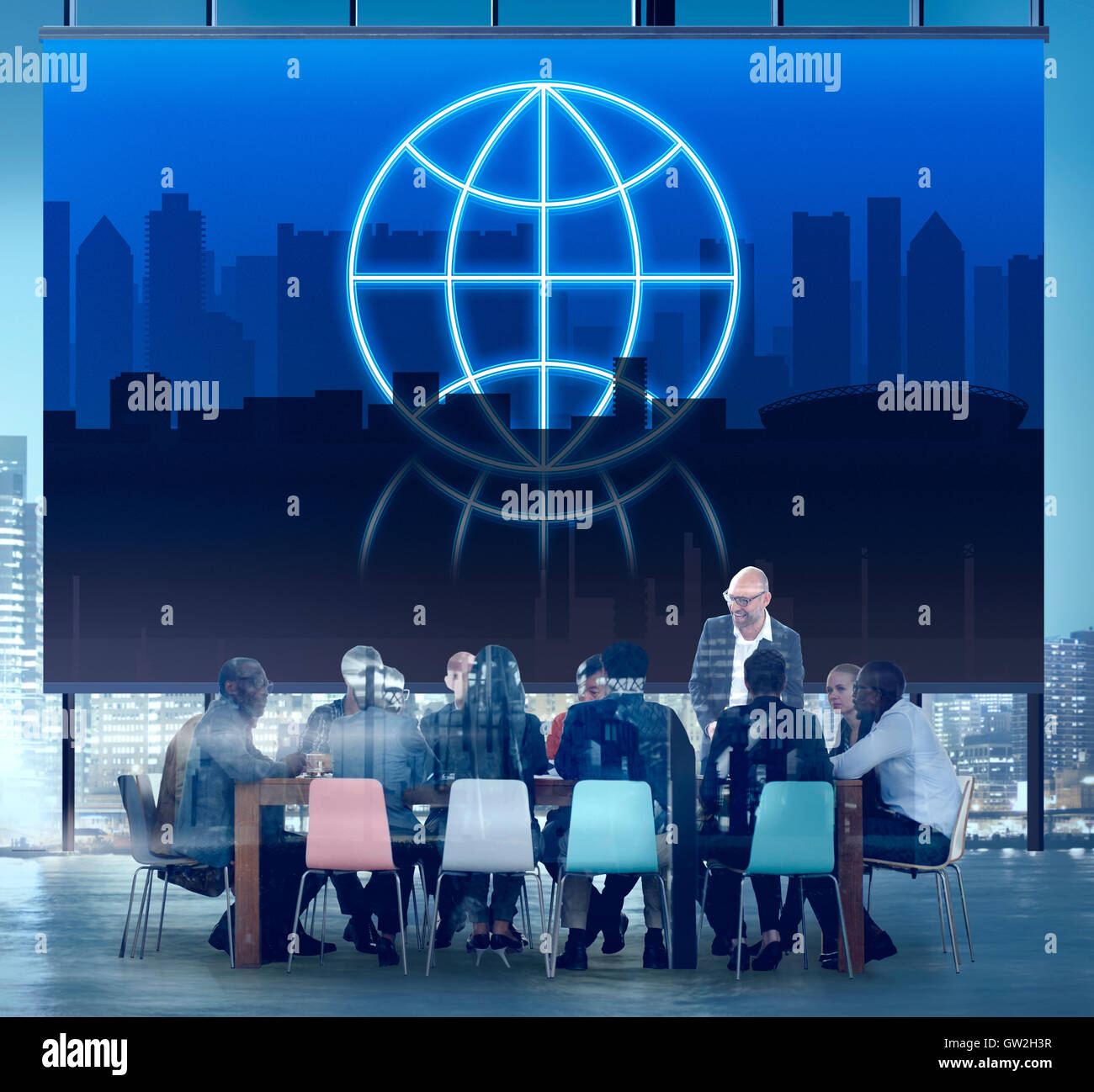 Globe Global Business Planet Shape Concept Stock Photo - Alamy