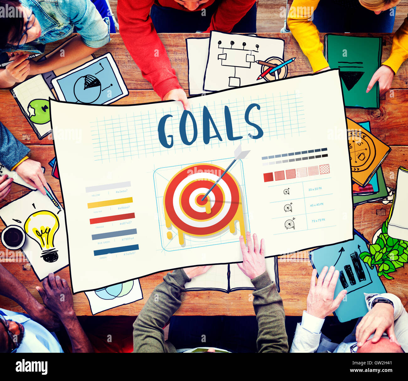 Plan Strategy Target Aim Success Concept Stock Photo - Alamy