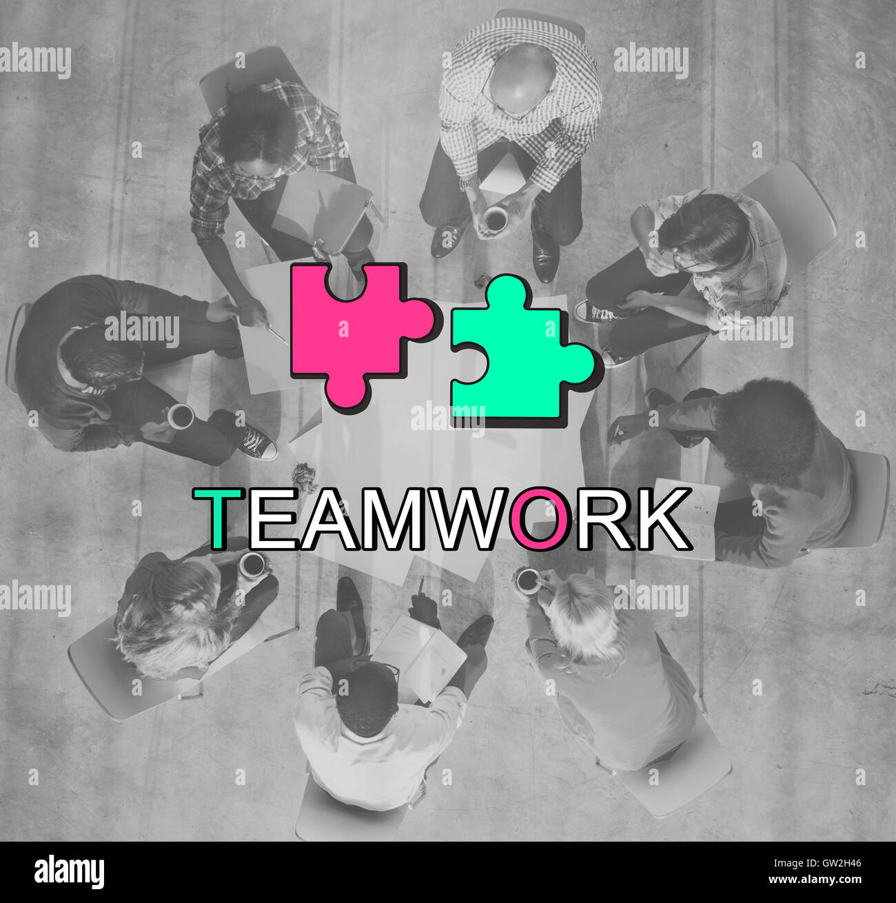 Teamwork Alliance Collaboration Connection Concept Stock Photo - Alamy