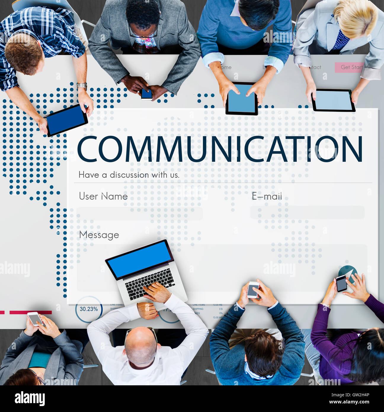 Register Enquiry Online Web Page Concept Stock Photo - Alamy