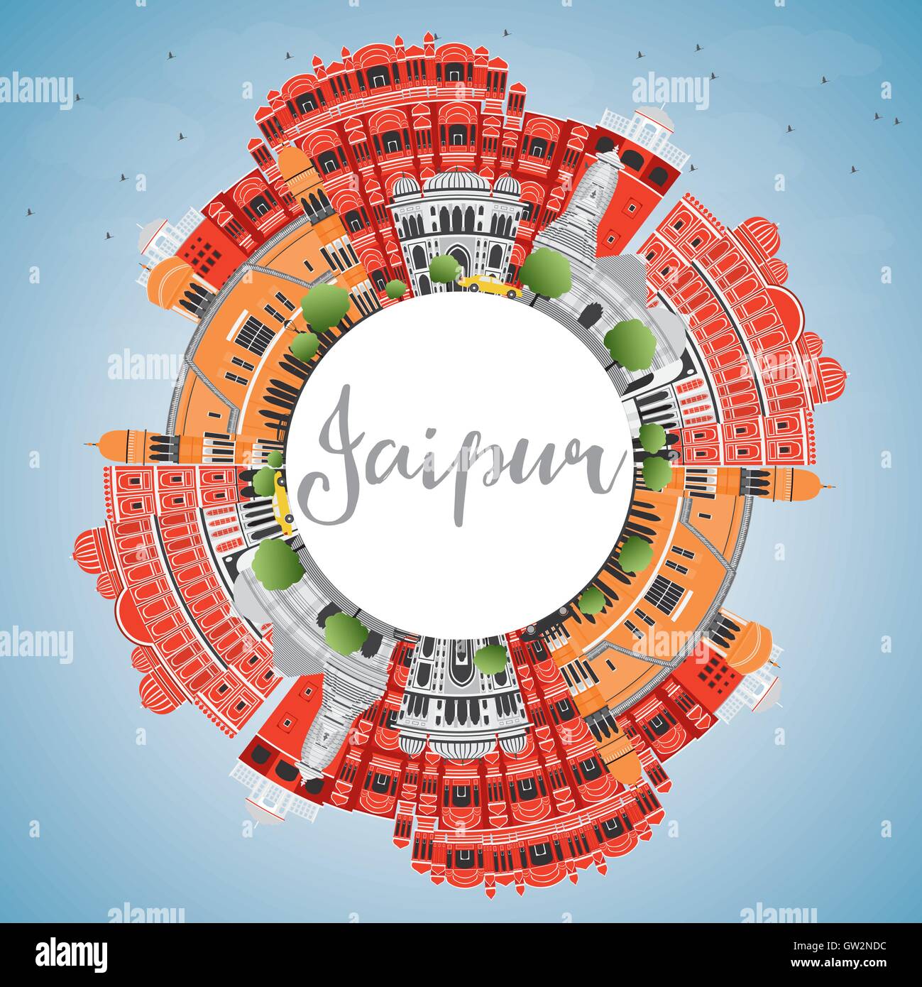 India jaipur view Stock Vector Images - Alamy