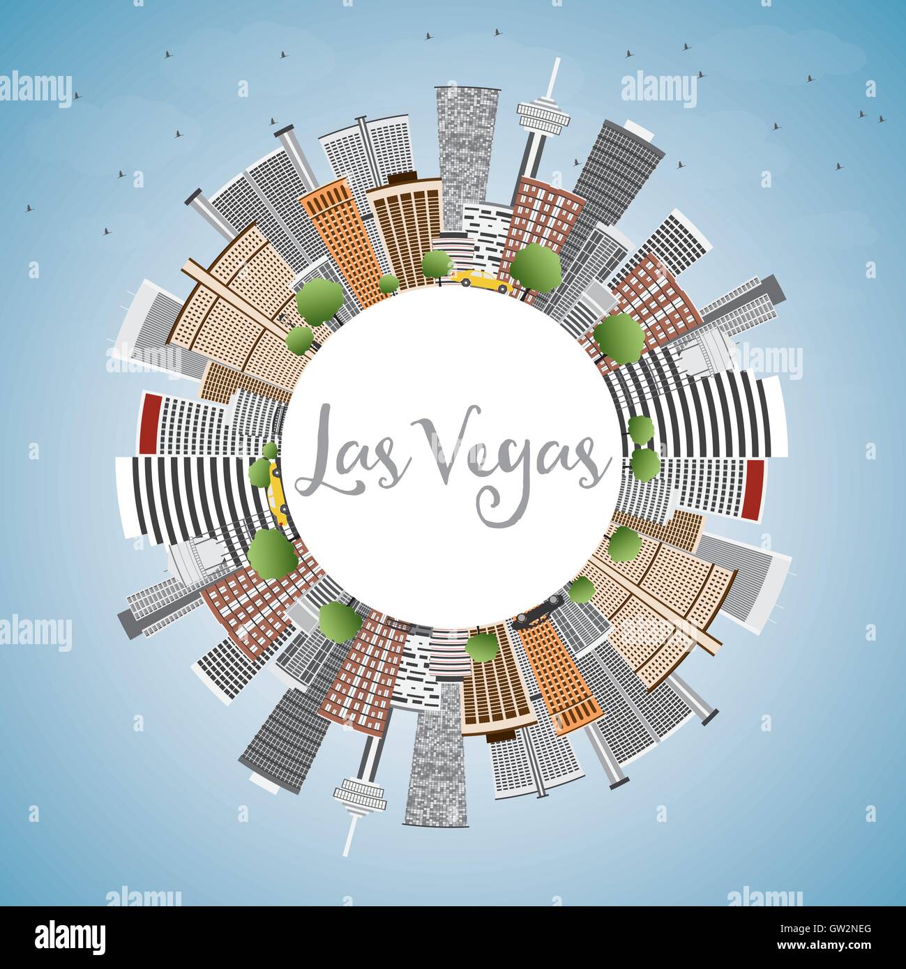 Las vegas sky view Stock Vector Images - Alamy