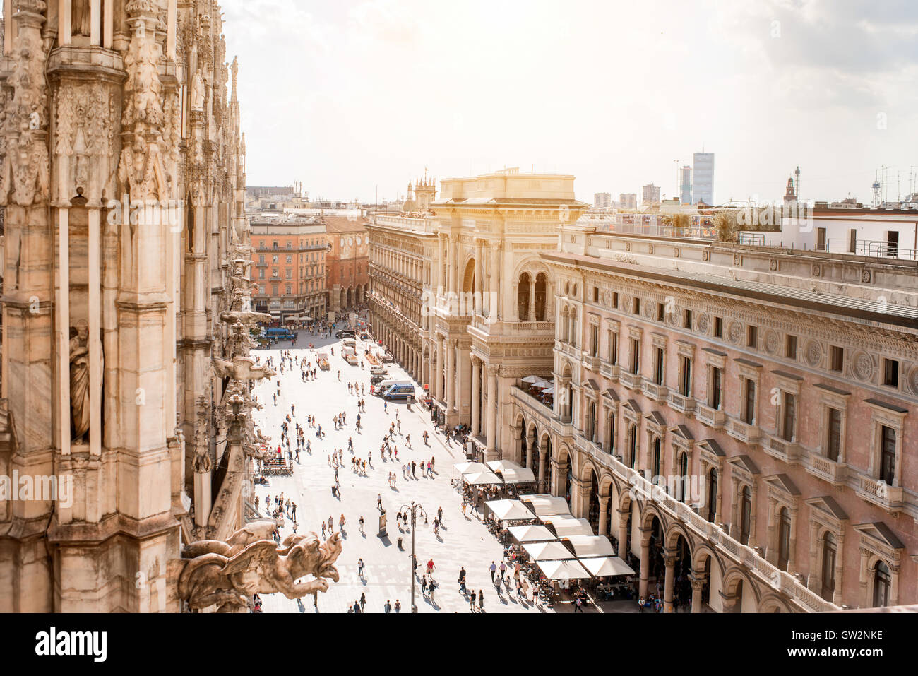 Duomo square in Milan Stock Photo - Alamy