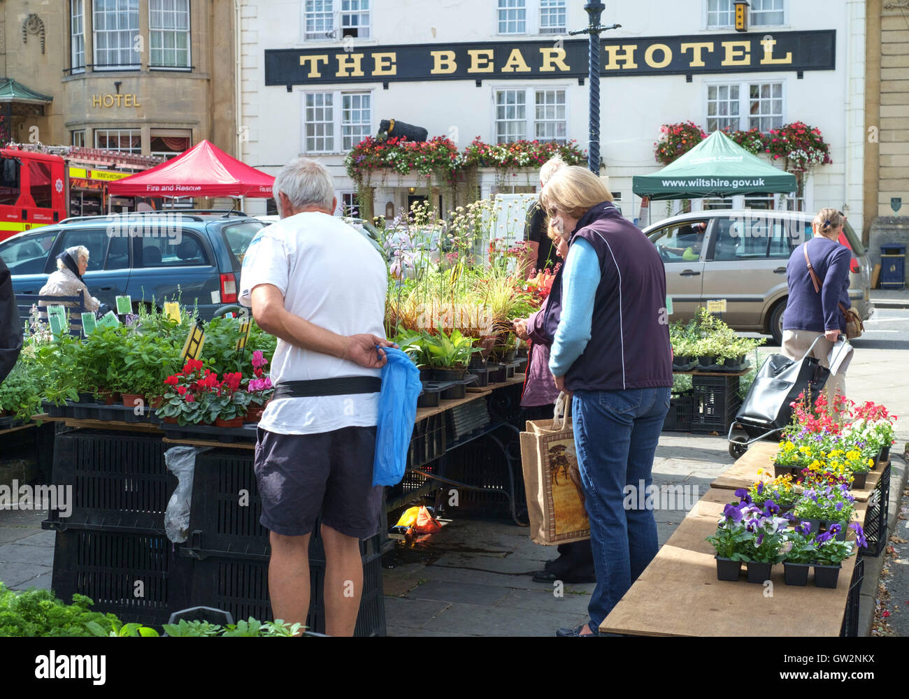Devizes a market town in Wiltshire england UK The Bear hotel Stock ...