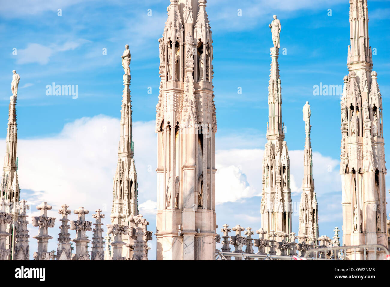 Gothic spires on Duomo Stock Photo - Alamy
