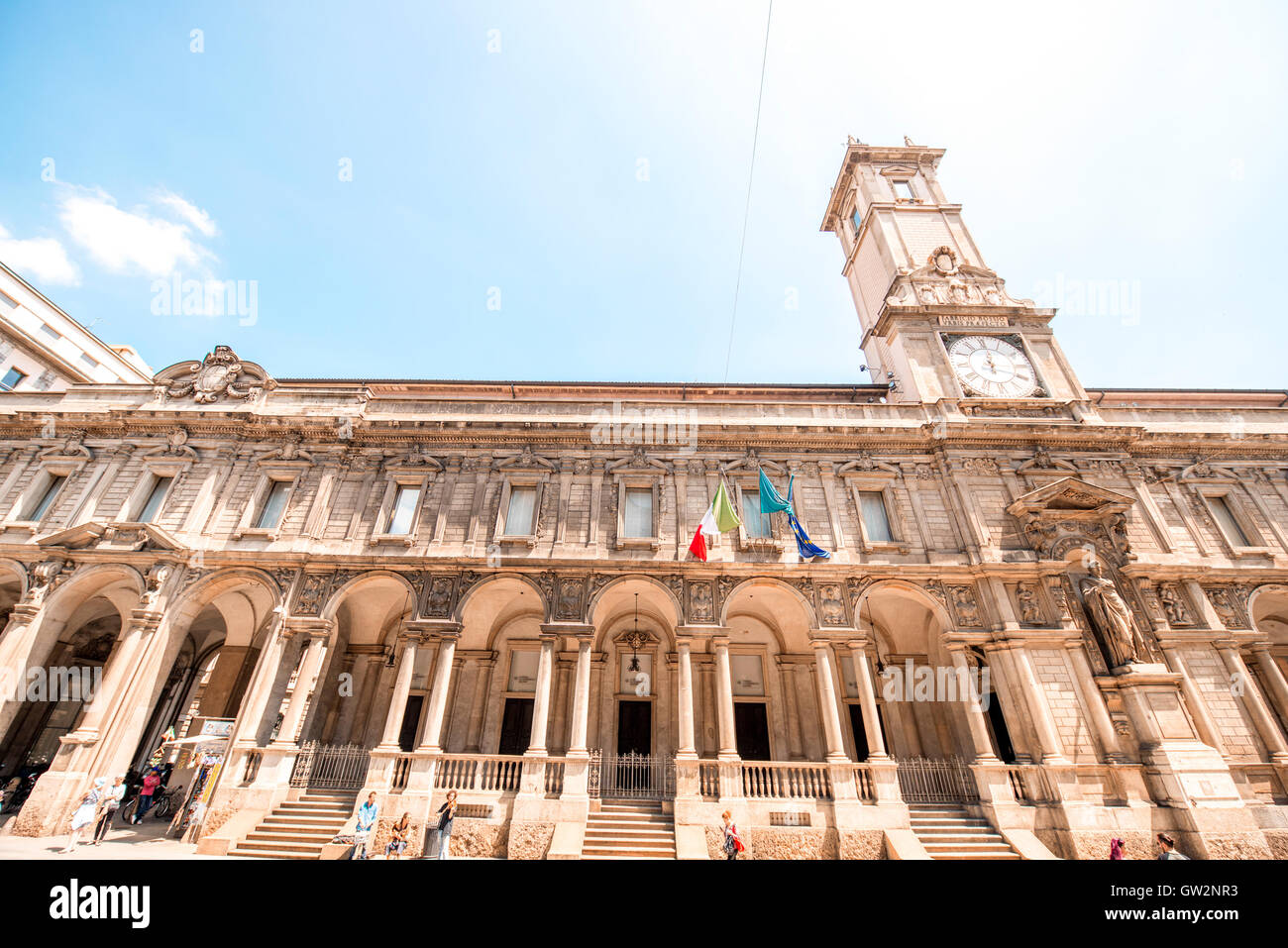 Milan clock tower palace hi-res stock photography and images - Alamy