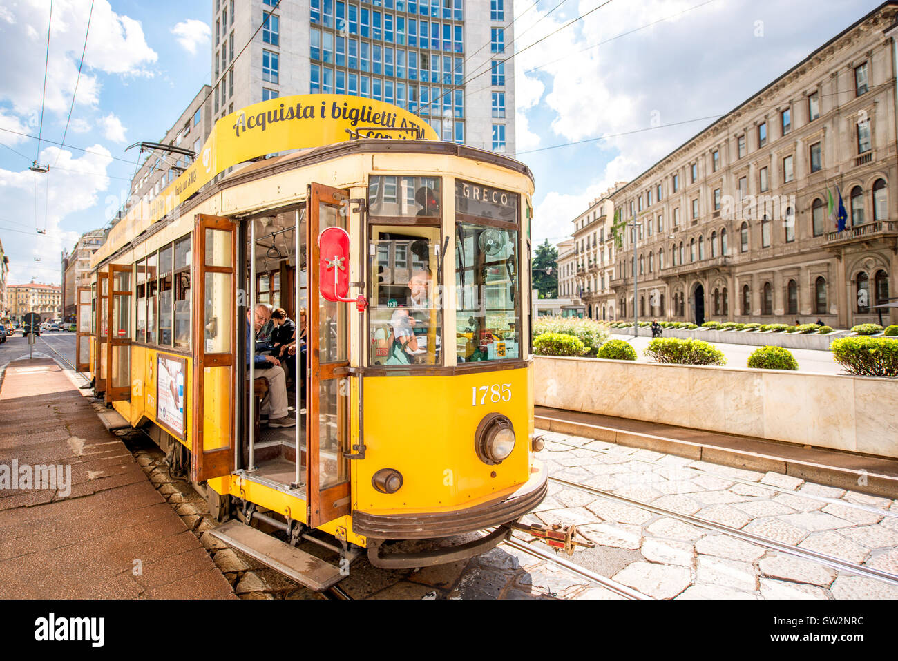 Old vintage tram in milan hi-res stock photography and images - Alamy