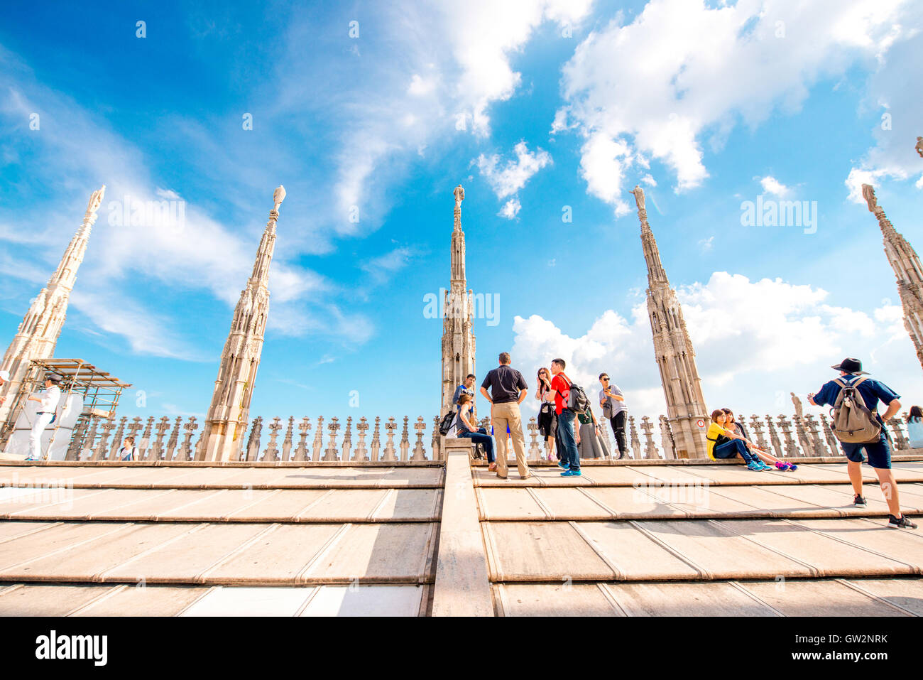 Duomo cathedral's rooftop Stock Photo - Alamy