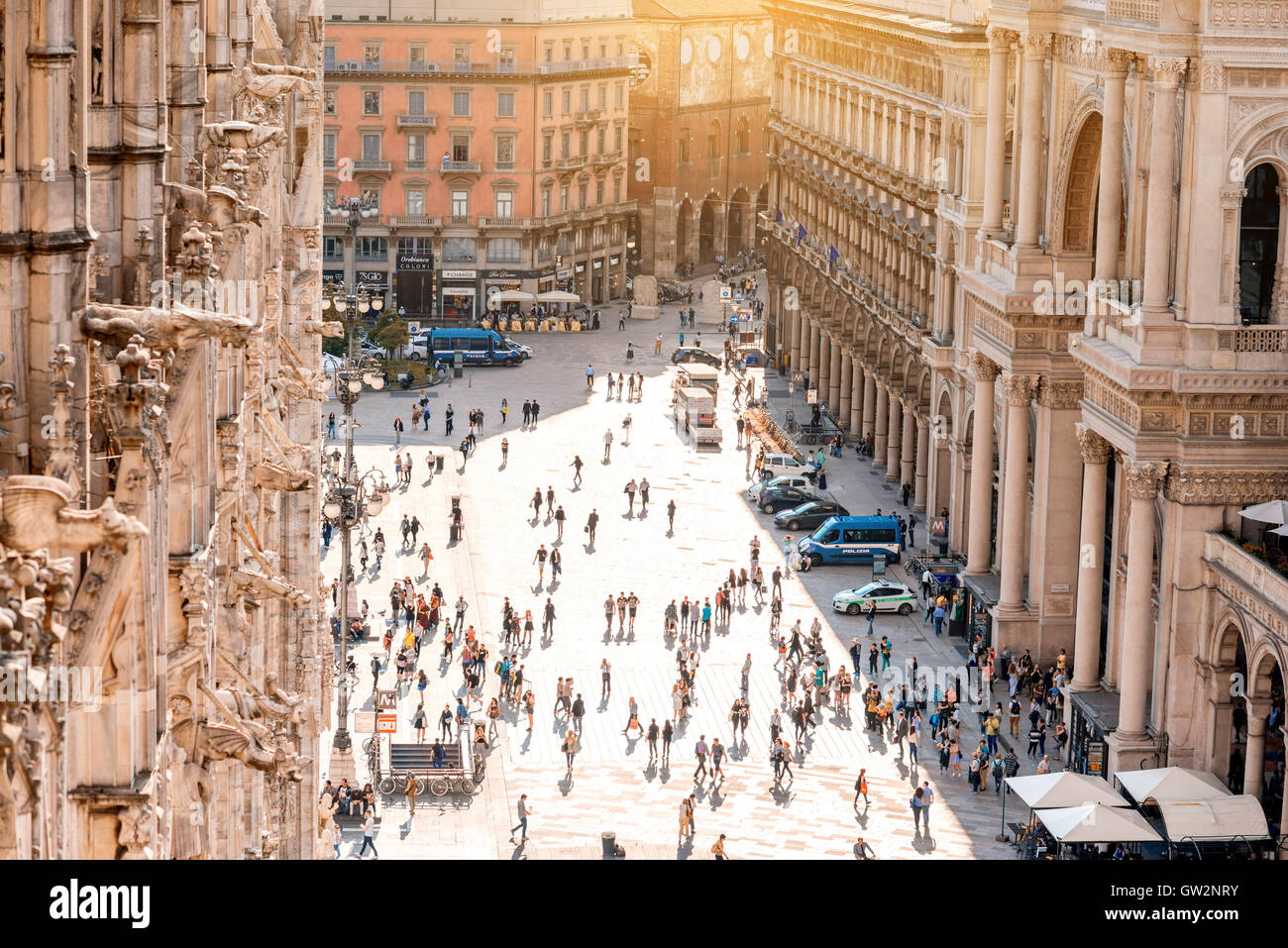 Duomo square in Milan Stock Photo - Alamy