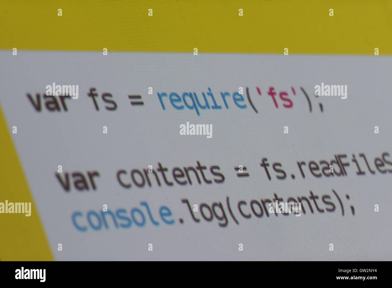 java program code on projector screen at programming class Stock Photo ...