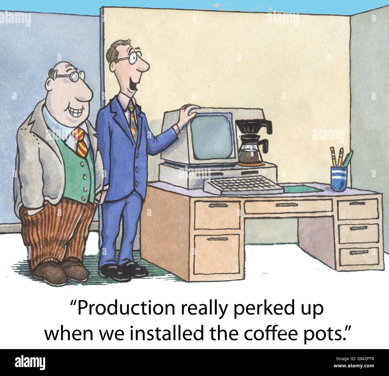 Business technology cartoon data entry hi-res stock photography and ...