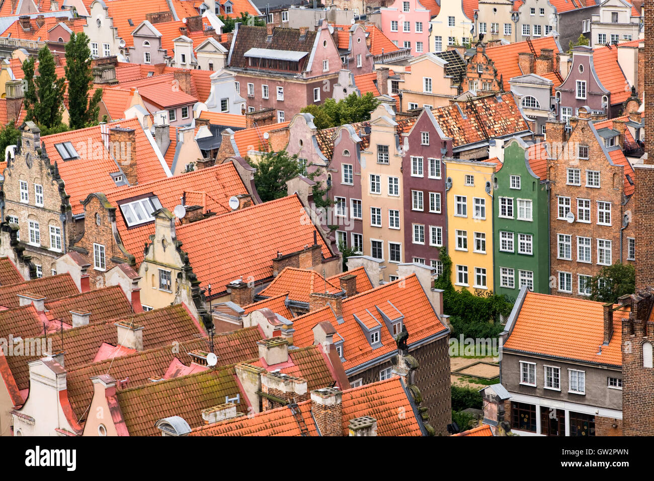 View of the city from a height, Gdansk, Poland, Europe Stock Photo - Alamy