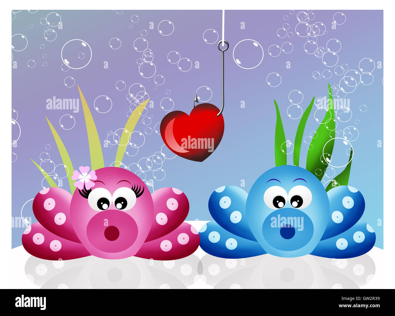 Octopus in love Stock Photo - Alamy