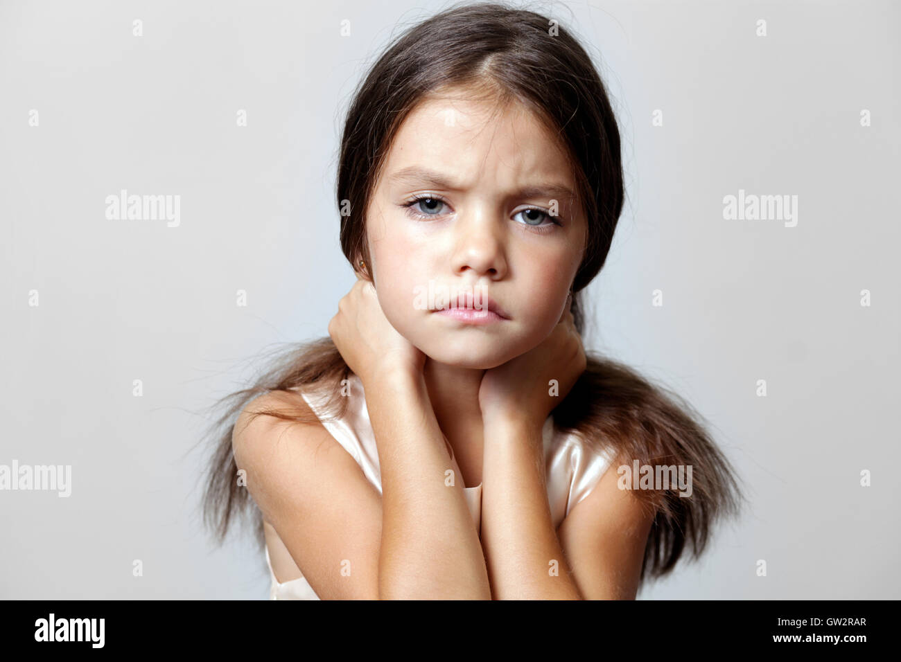 sad little girl Stock Photo - Alamy