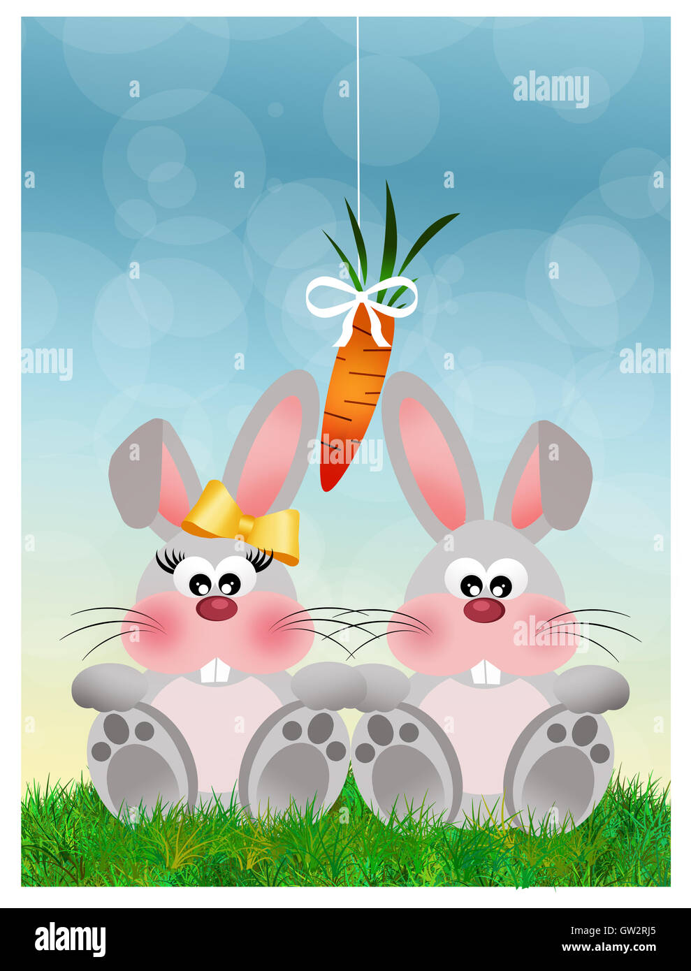 Bunnies in love hi-res stock photography and images - Alamy