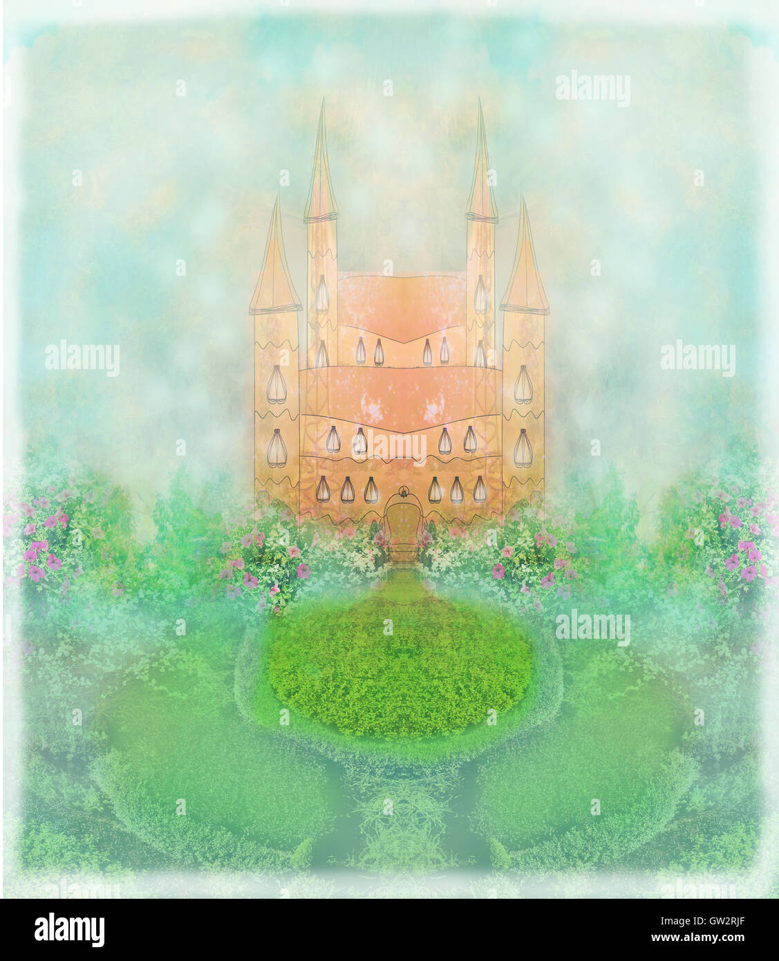 Magic Fairy Tale Princess Castle Stock Photo - Alamy