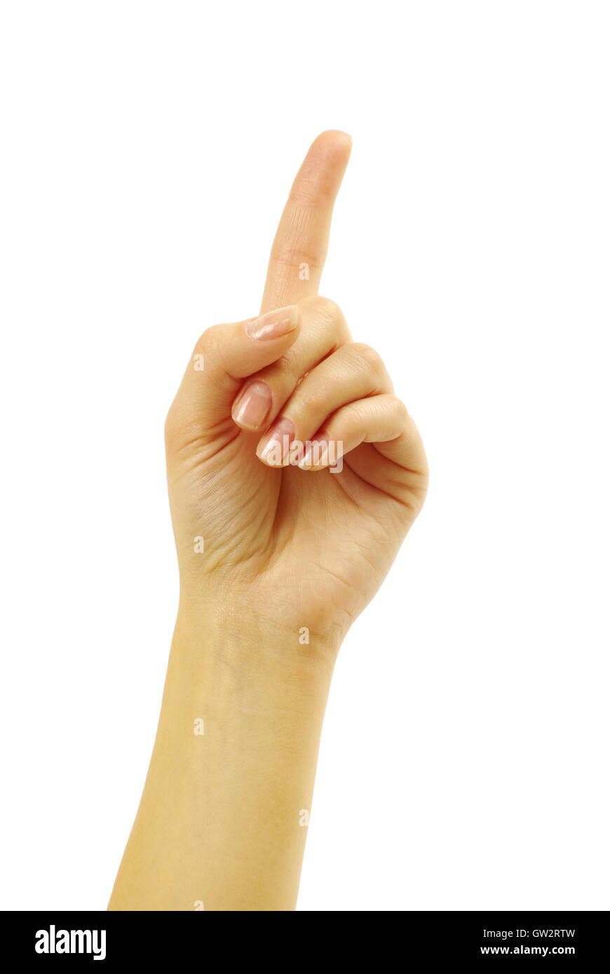Hand with index finger Stock Photo - Alamy
