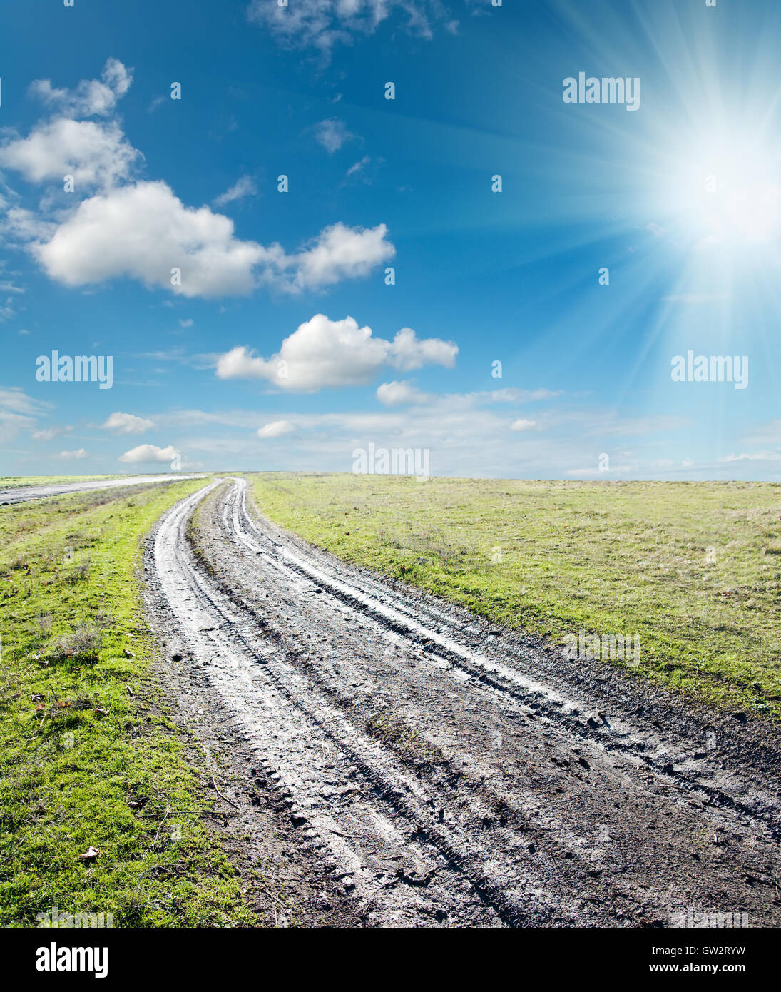dirty road after rain Stock Photo - Alamy