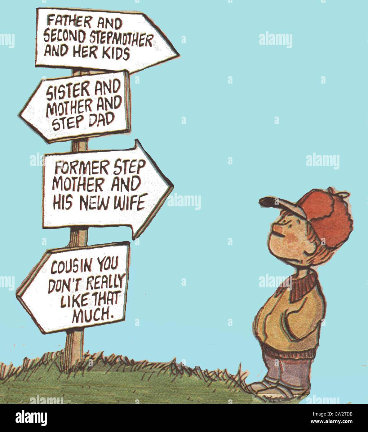 Extended family signs Stock Photo - Alamy