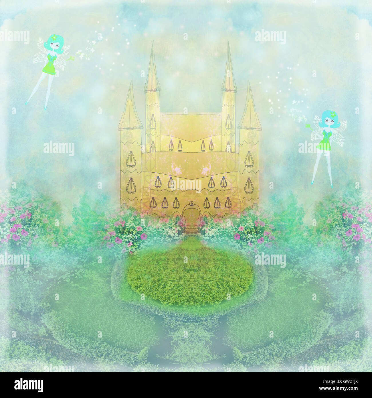 Magic Fairy Tale Princess Castle Stock Photo - Alamy