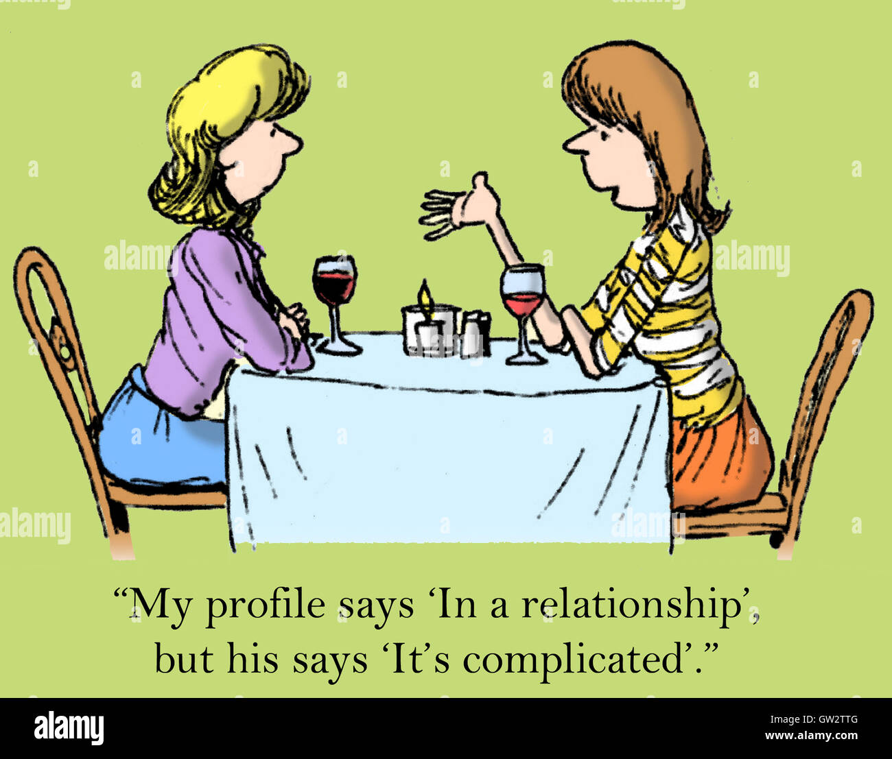 Cartoon relationship hi-res stock photography and images - Alamy