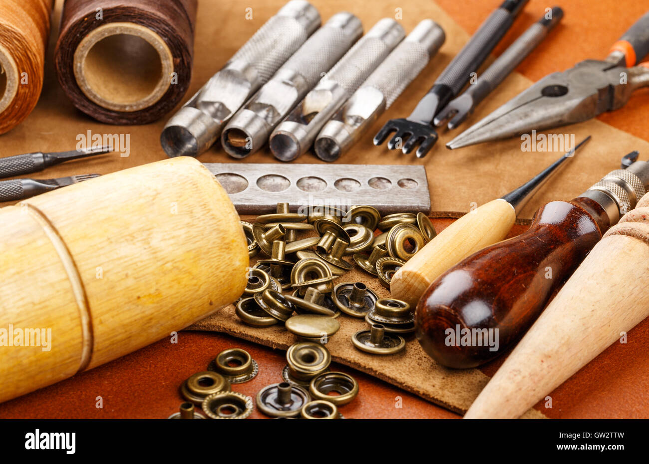 Craft tool for leather accessories Stock Photo - Alamy