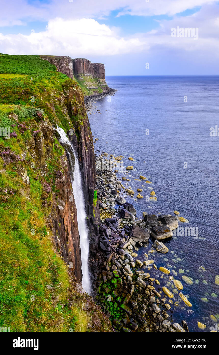 Kilt rock coastline cliff in Scottish highlands Stock Photo - Alamy