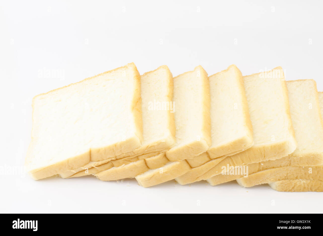 sliced bread isolated on white Stock Photo - Alamy
