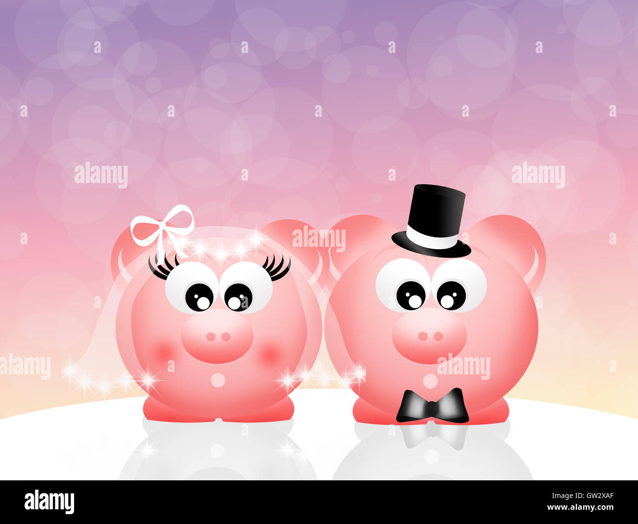 Pigs in love Stock Photo - Alamy