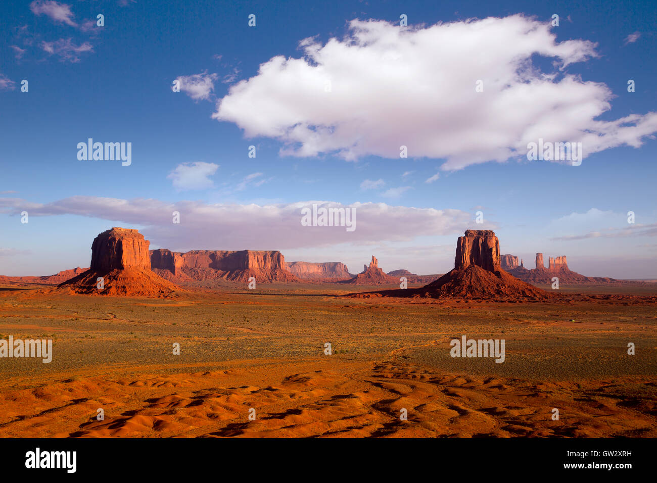 Monument Valley Mittens morning view Utah Stock Photo - Alamy