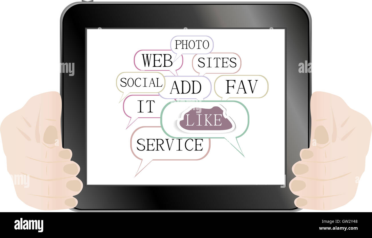 Black abstract tablet pc on white background Stock Photo - Alamy