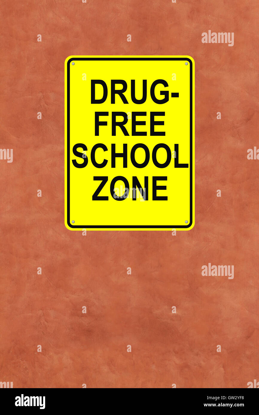 Drug free school zone sign hi-res stock photography and images - Alamy