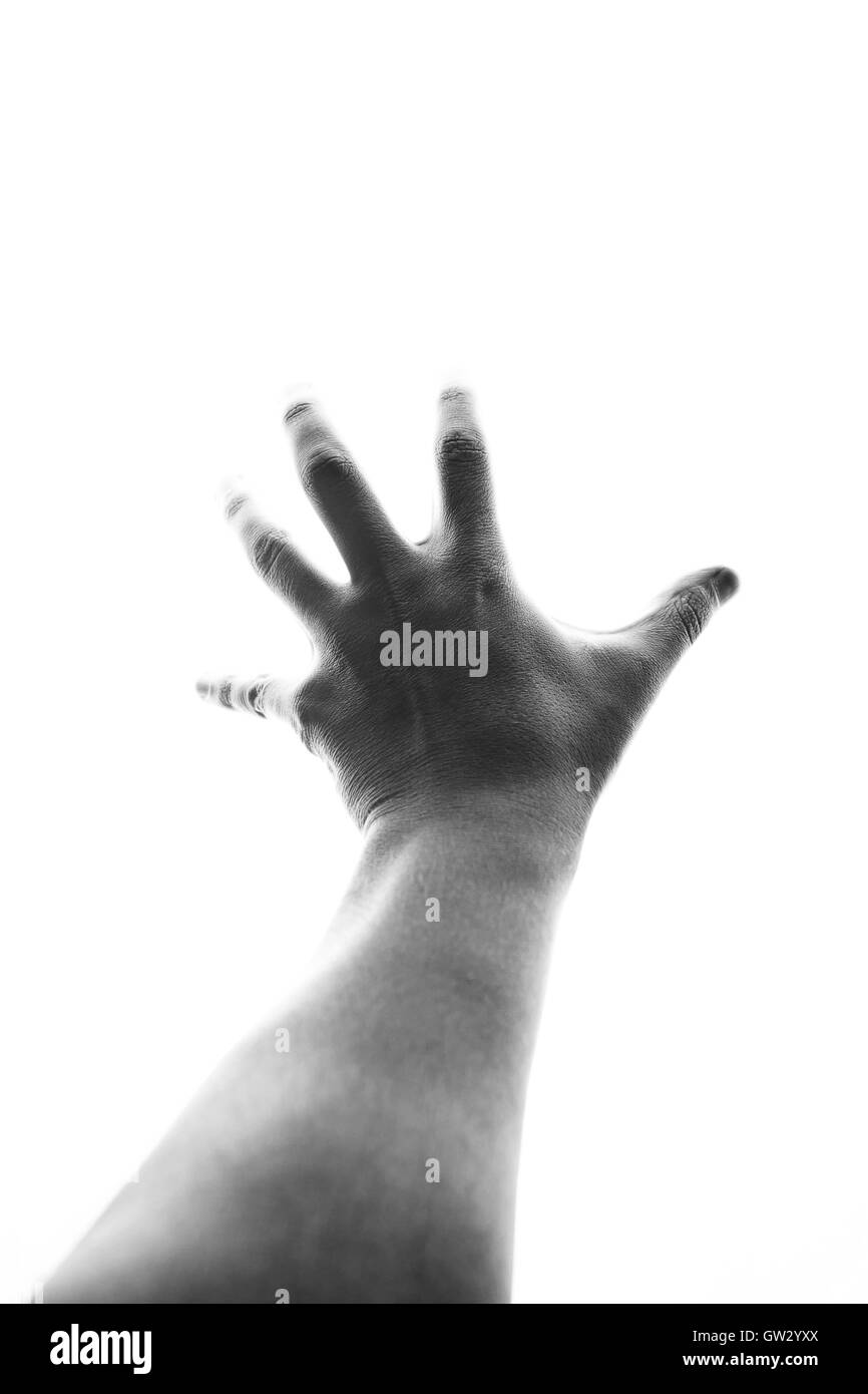 Reach hand out Black and White Stock Photos & Images - Alamy