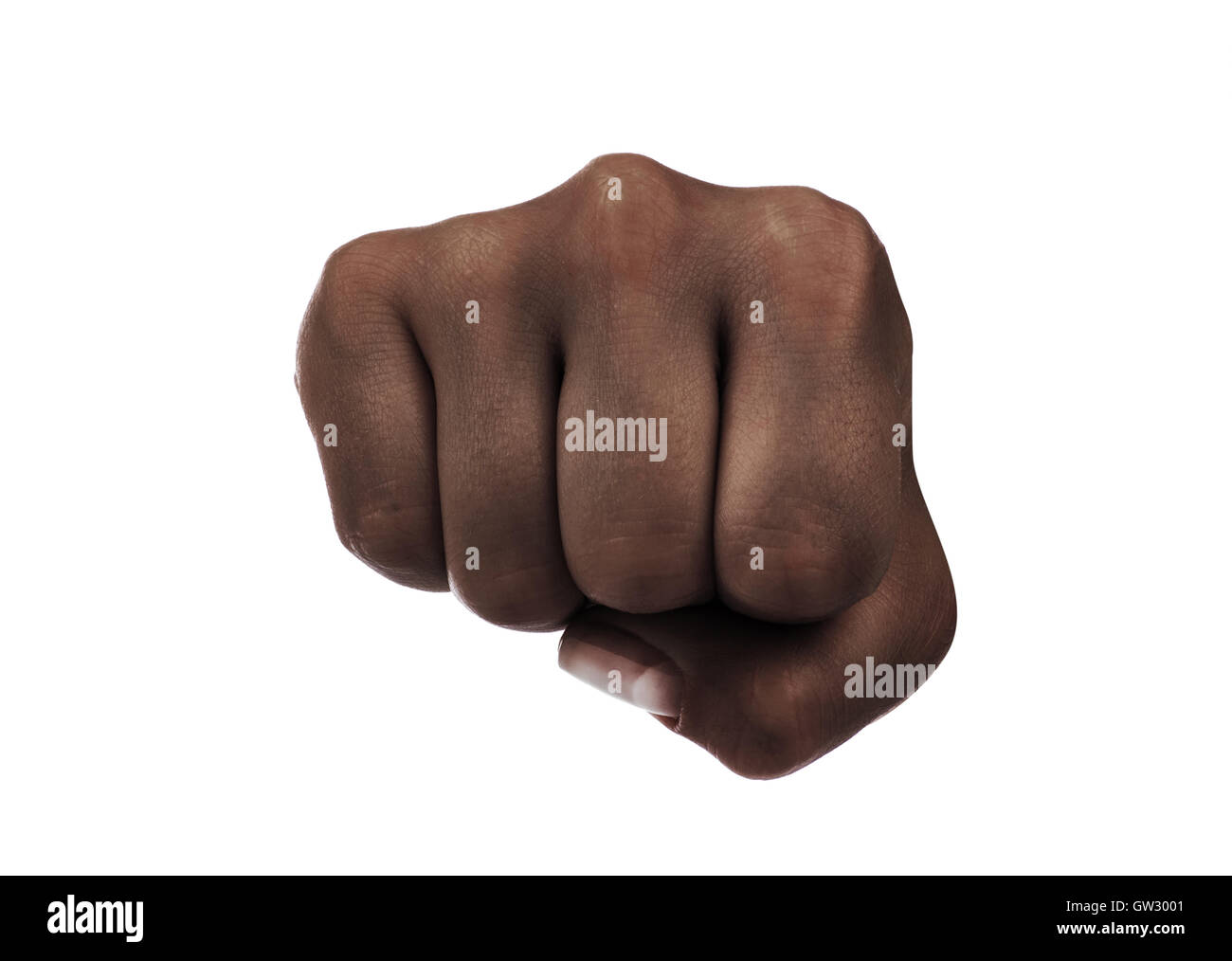 fist isolated on a white background Stock Photo - Alamy