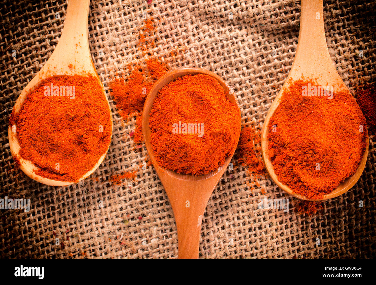 Spice in spoon Stock Photo - Alamy