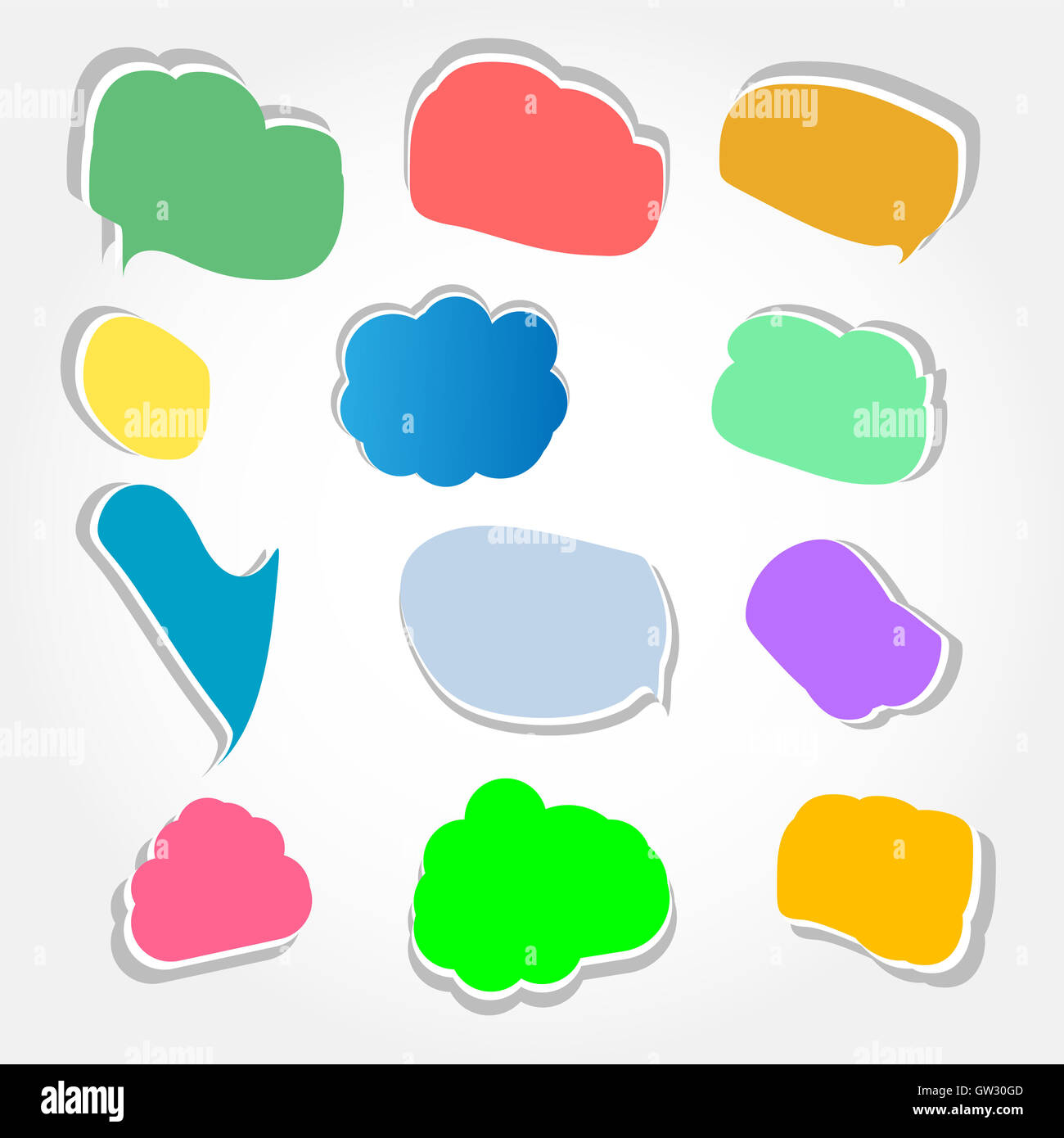 Set of colorful speech bubbles Stock Photo - Alamy